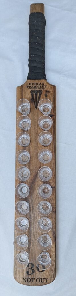 Cricket Bat Shot Board (customisable Up To 20 Shots) Complete With ...